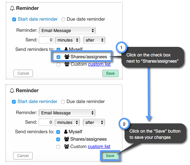 How can I send Task reminders to others? | Keep&Share Support : Support ...