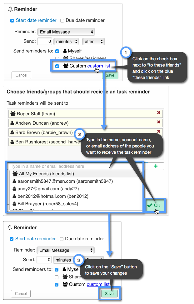 How can I send Task reminders to others? | Keep&Share Support : Support ...