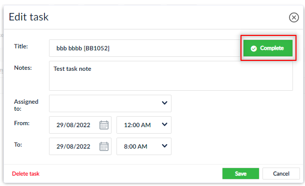 How to mark task as completed? : FrontDesk Master Help Desk