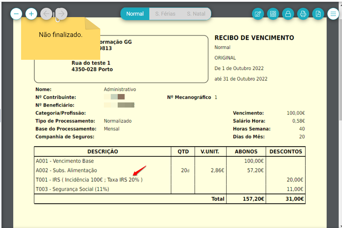 Fixar taxa de IRS no TOConline : Centro de Ajuda TOConline