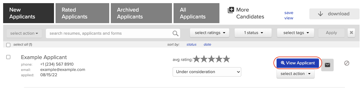 How to Move or Copy Applicants to Other Positions. : Applicant Tracking ...