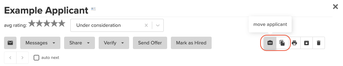 How to Move or Copy Applicants to Other Positions. : Applicant Tracking ...