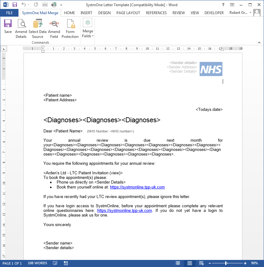 Sending LTC Invitations : Ardens Healthcare Informatics