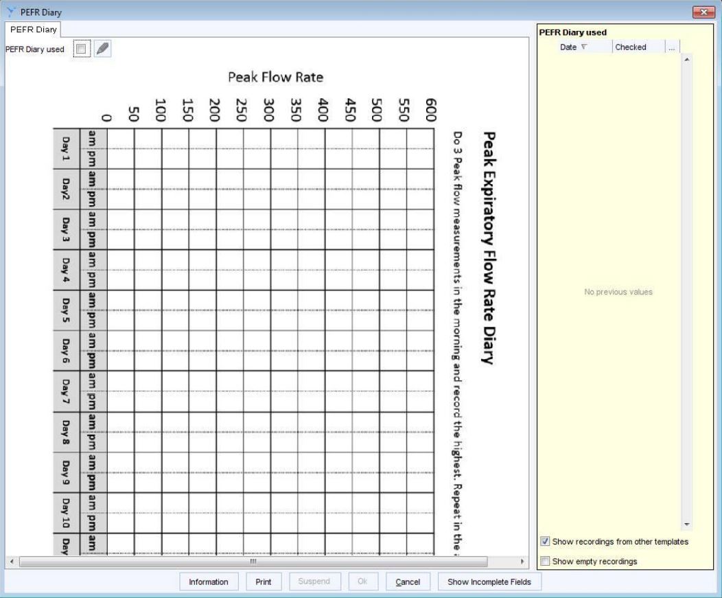PEFR Diary : Ardens Healthcare Informatics