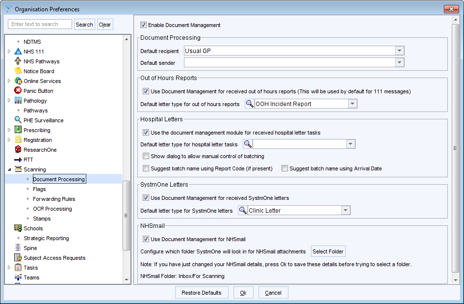 NHSmail - Scanning from Inbox : Ardens SystmOne