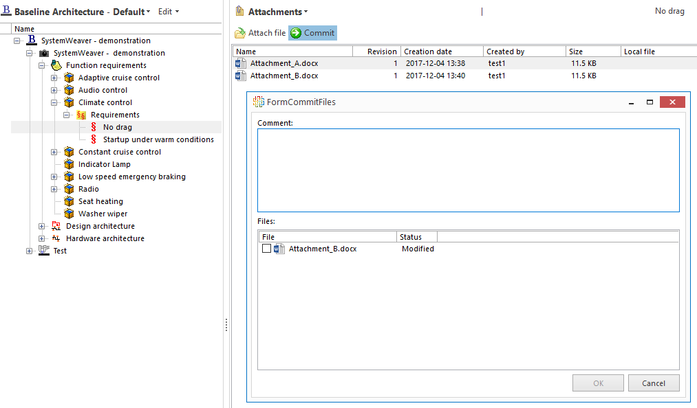 Editing and Versioning Attachments to Items : SystemWeaver