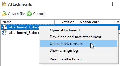 Editing and Versioning Attachments to Items : SystemWeaver