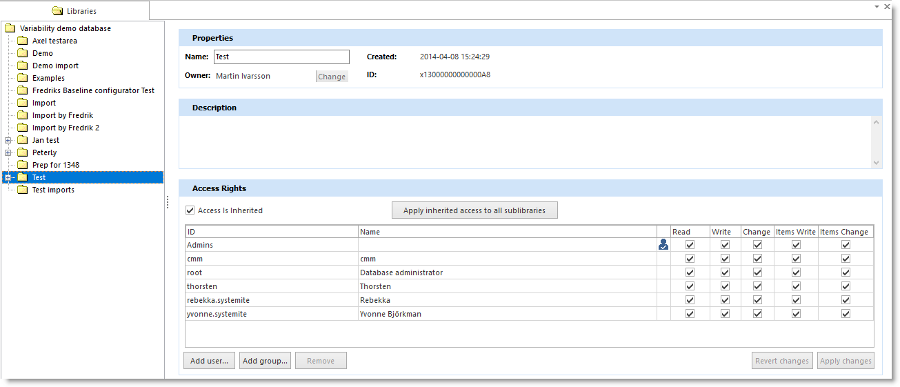 Managing Libraries : SystemWeaver