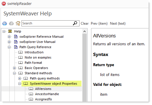 Introduction to SystemWeaver Path Query Language : SystemWeaver