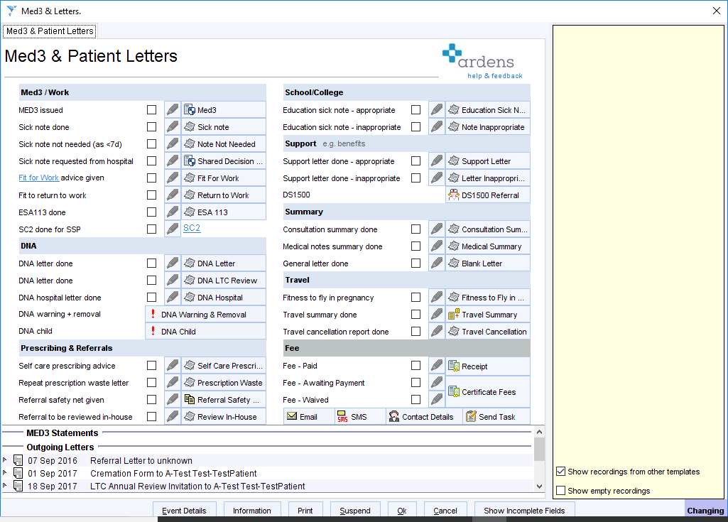 Med3 & Letters : Ardens Healthcare Informatics