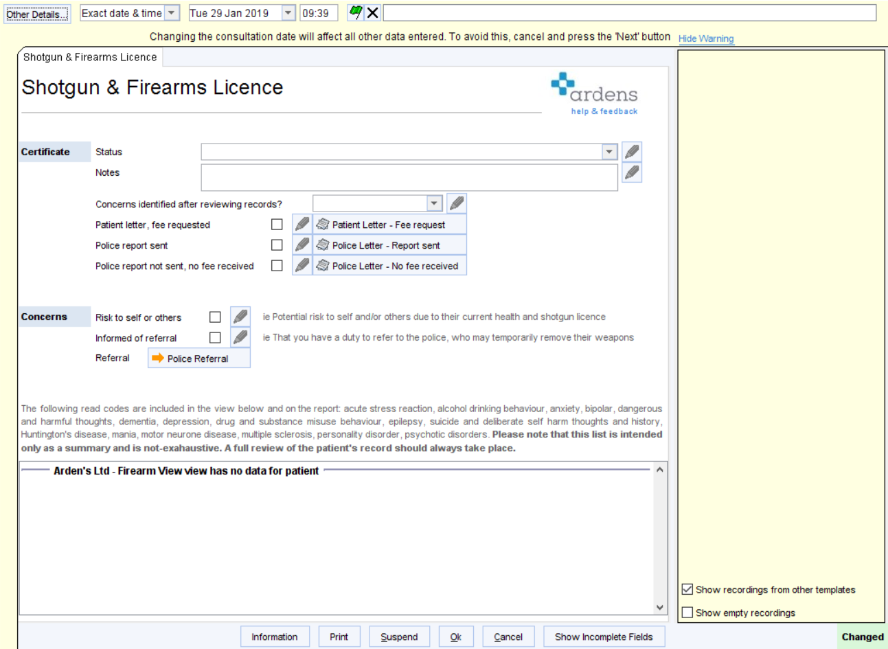 Shotgun and Firearms Licence : Ardens Healthcare Informatics