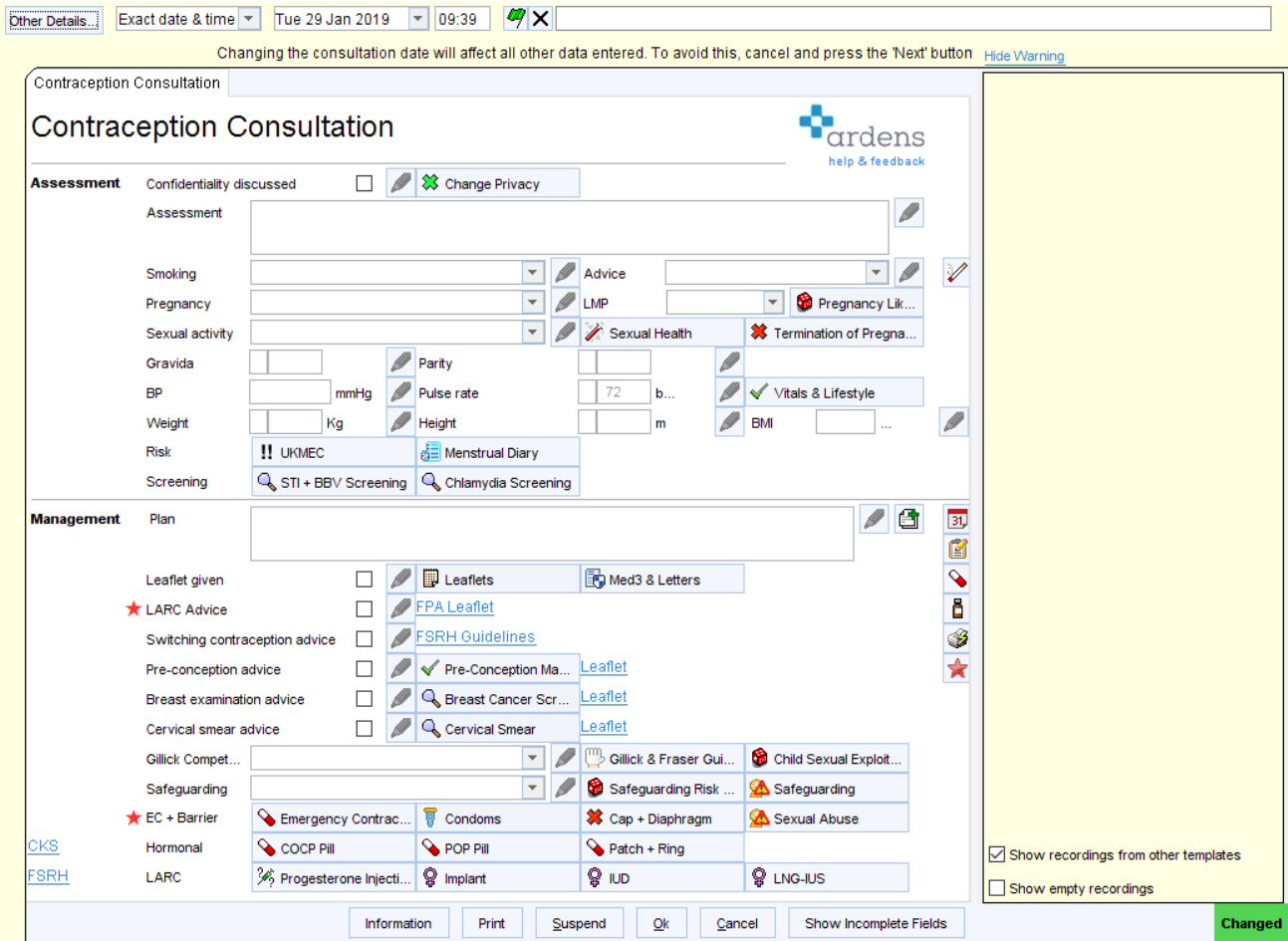 Contraception : Ardens Healthcare Informatics