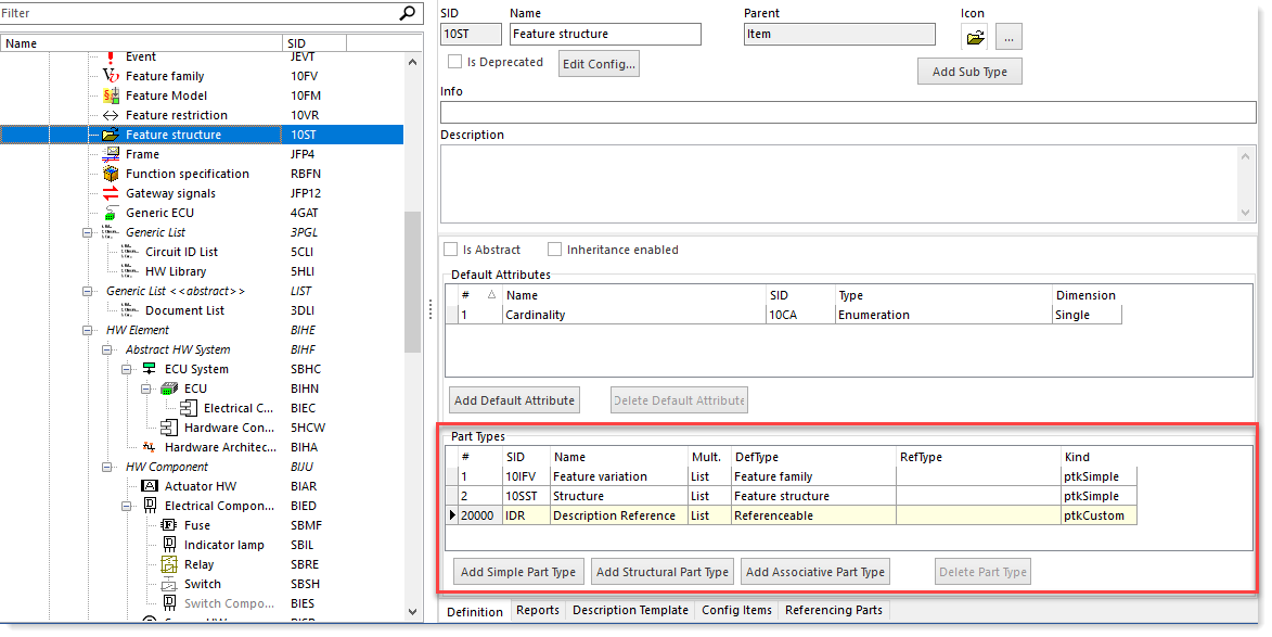 Creating a New Part Type : SystemWeaver