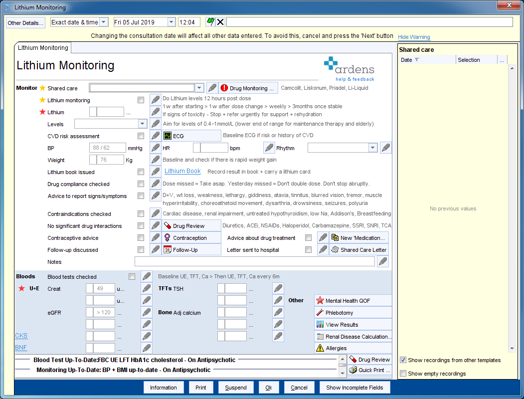 Lithium Prescribing And Monitoring In Clinical Practice