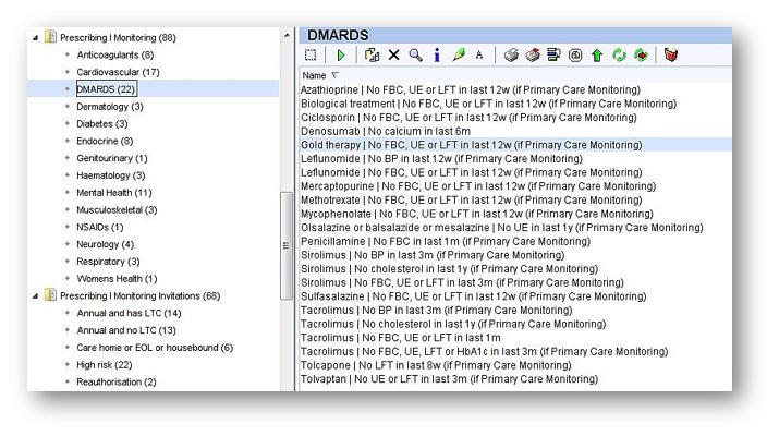 High Risk Drug Monitoring : Ardens Healthcare Informatics
