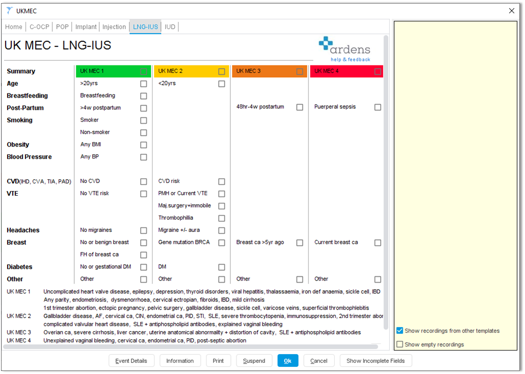 LNG-IUS : Ardens Healthcare Informatics