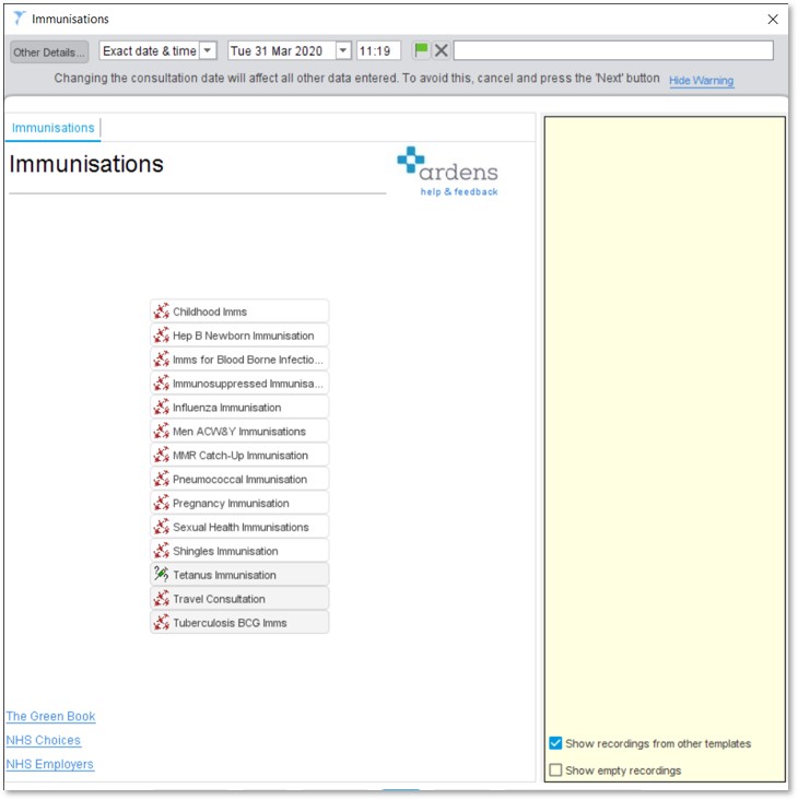 Immunisations : Ardens