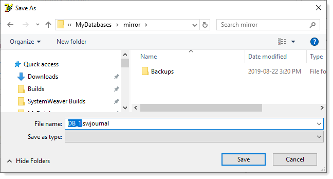How to Create a Journal File : SystemWeaver