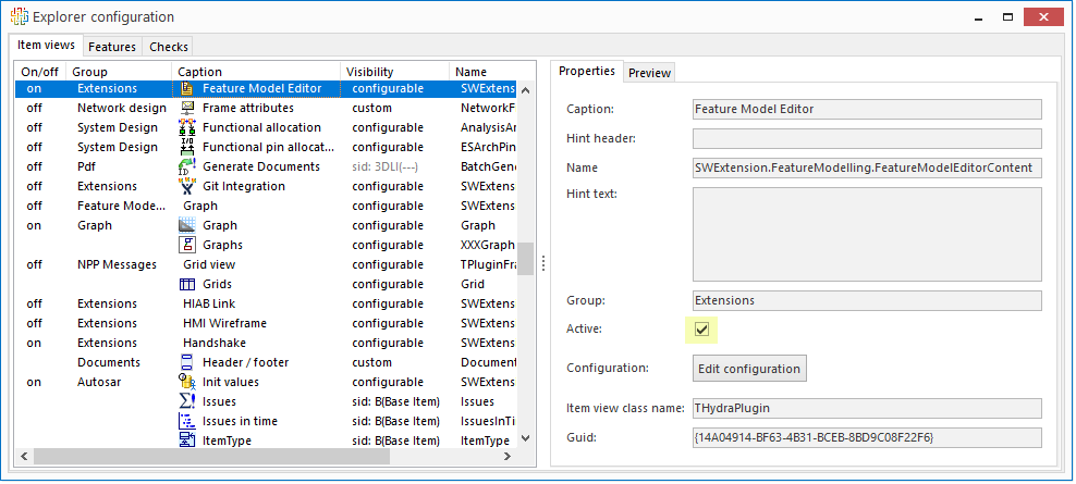 Feature Model and Variability : SystemWeaver