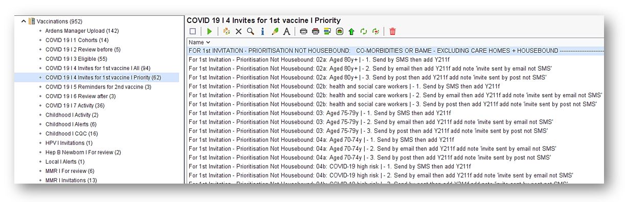 COVID-19 Vaccination : Ardens Healthcare Informatics