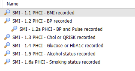 SMI Searches : Ardens EMIS Web