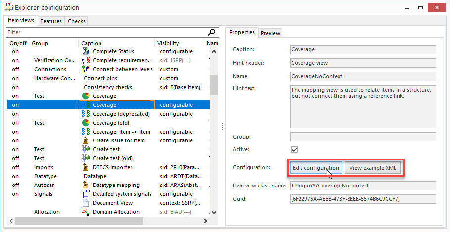 Introduction to Explorer Item View Configuration : SystemWeaver