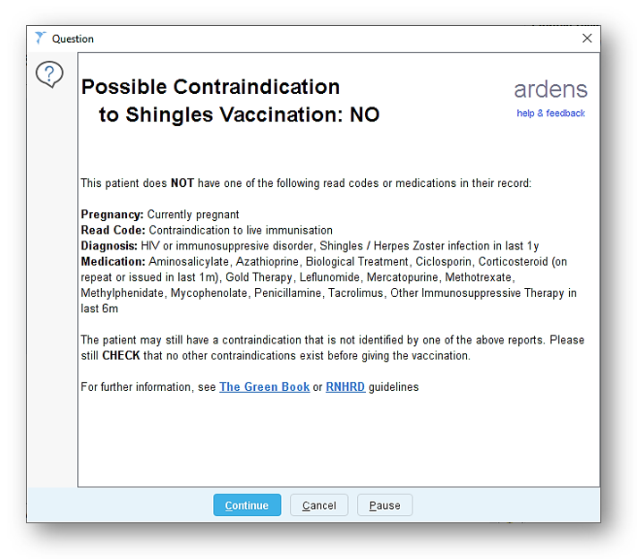 Shingles Vaccination : Ardens