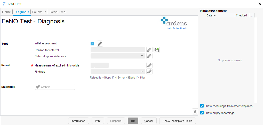 FeNO Test : Ardens