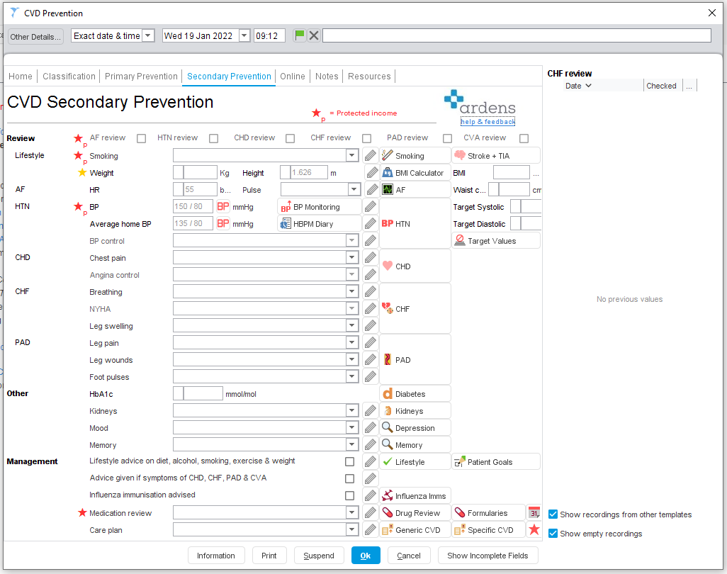 CVD Screening & Primary Prevention : Ardens