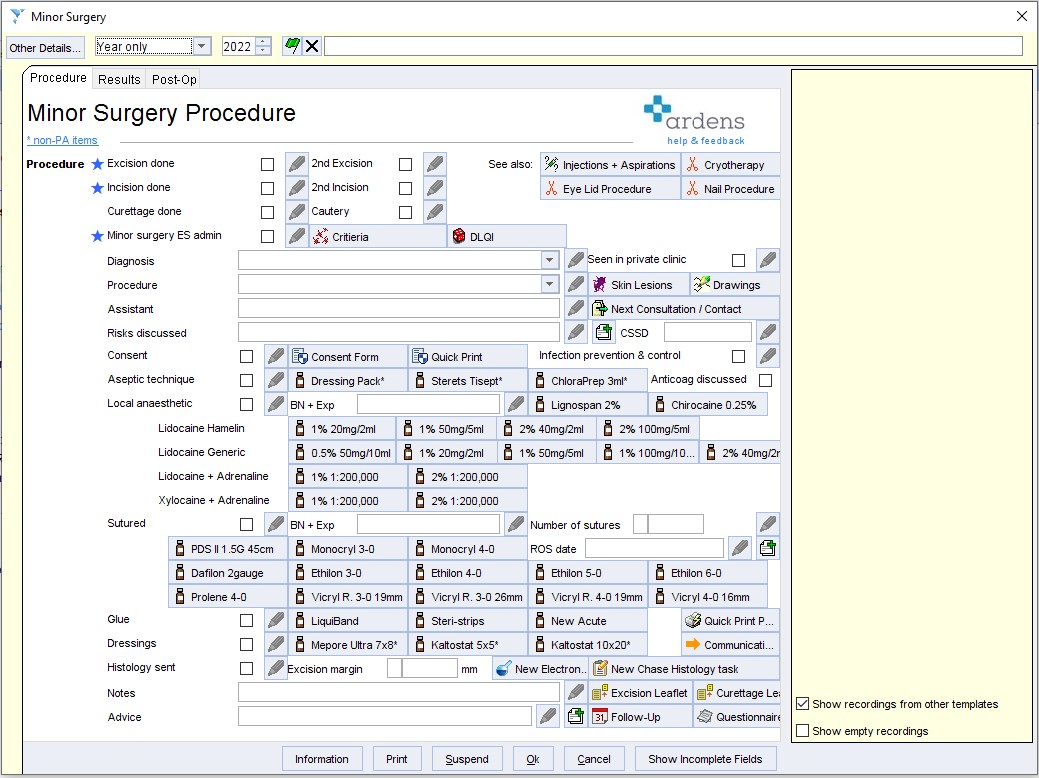 Minor Surgery : Ardens