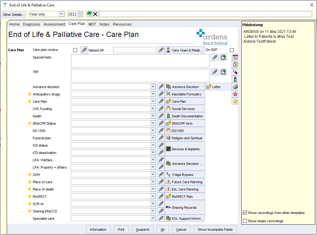 Palliative Care : Ardens