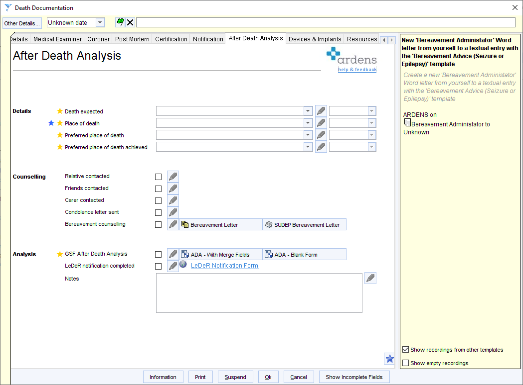 Death Documentation : Ardens