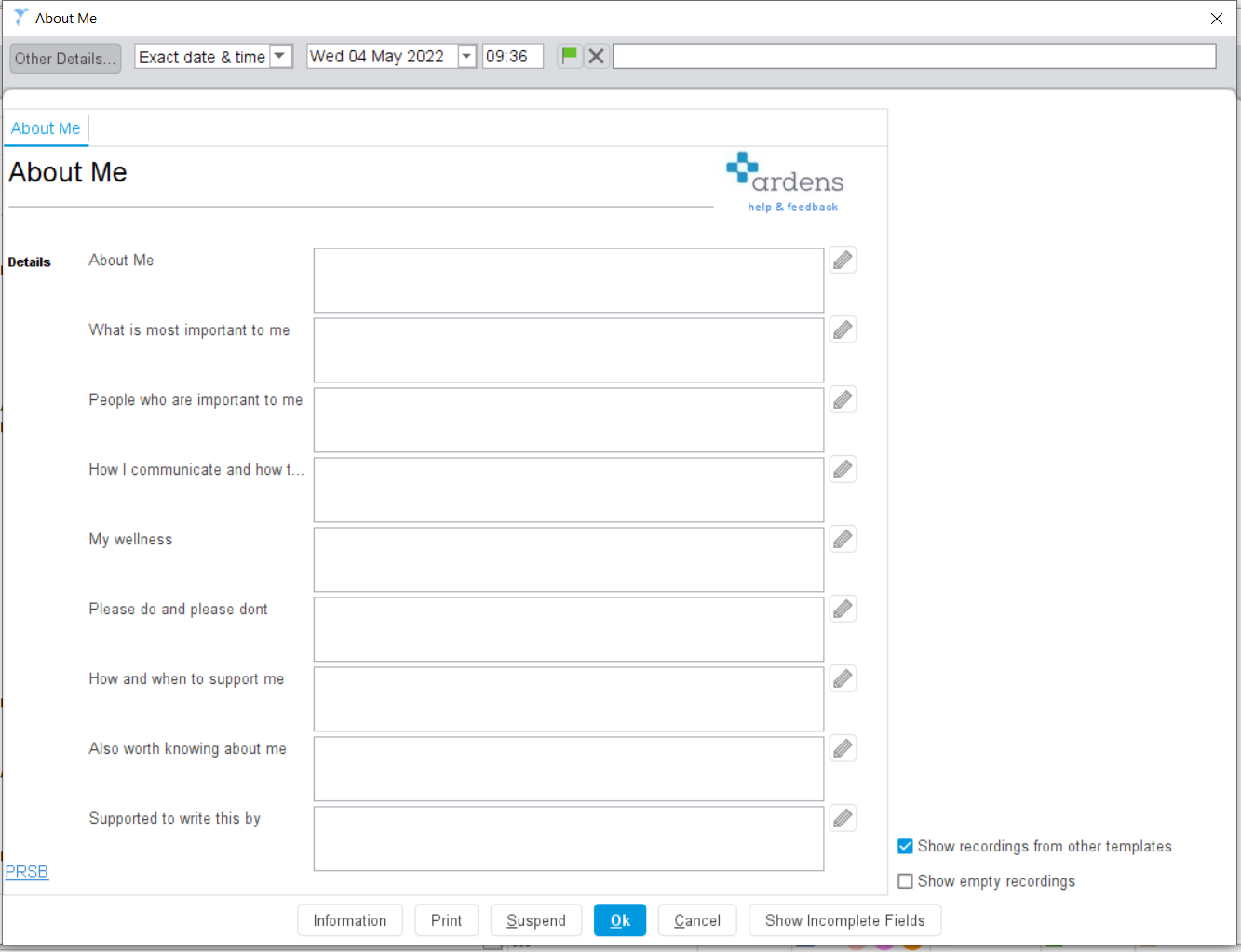 Care Home Residents: Nursing and Residential Homes : Ardens