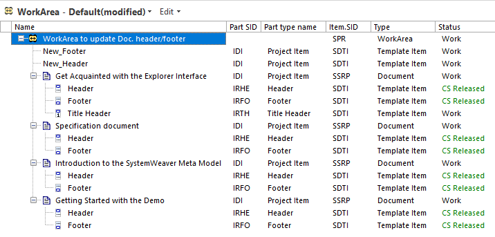 Updating Items Using a Configurable Grid : SystemWeaver