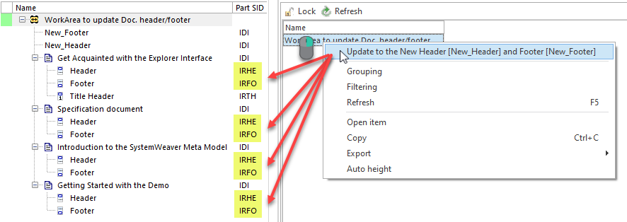Updating Items Using a Configurable Grid : SystemWeaver