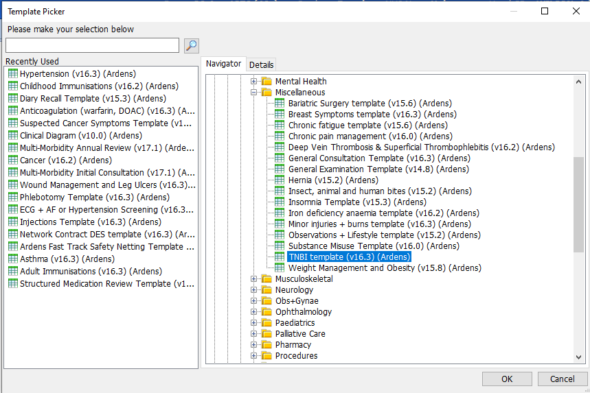 TNBI Resources : Ardens EMIS Web
