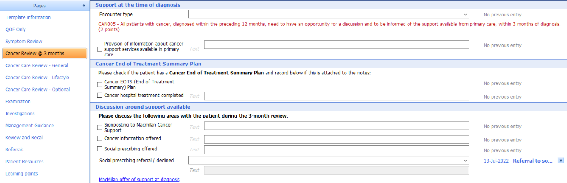 Cancer : Ardens EMIS Web