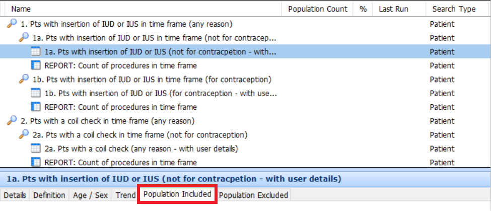Contract Local (Generic) Searches : Ardens EMIS Web