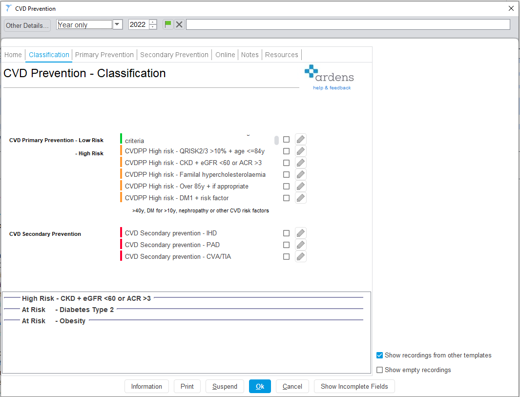 CVD Screening & Primary Prevention : Ardens