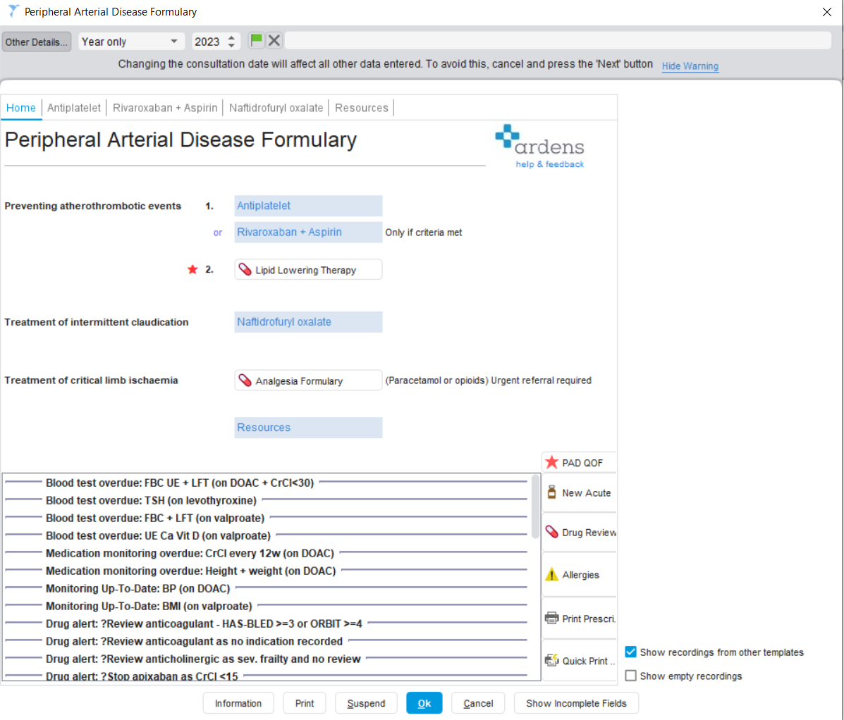 Peripheral Arterial Disease : Ardens