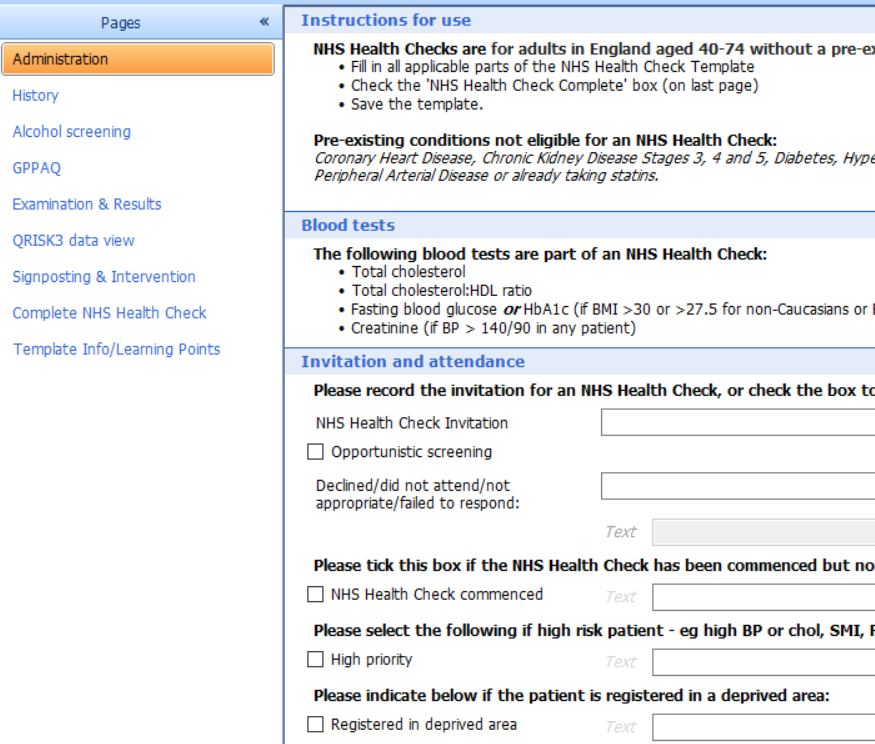 5.36 NHS Health Check Searches : Ardens EMIS Web