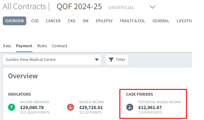 QOF Case Finders : Ardens Manager