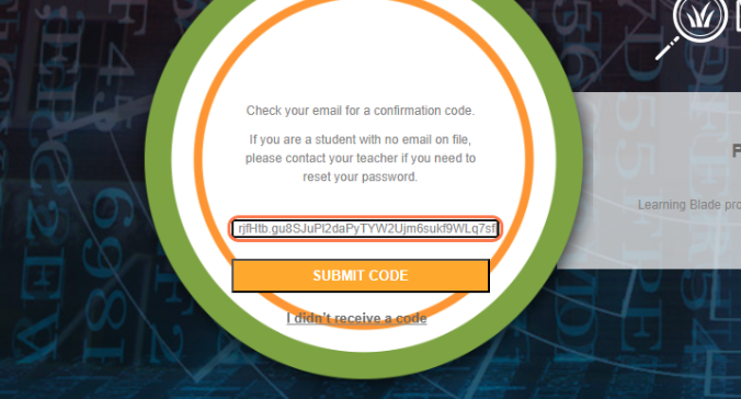 Learning Blade - Login Credentials / Password Recovery