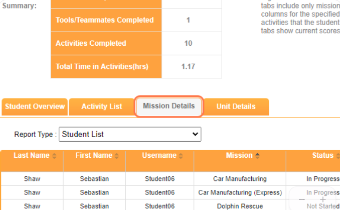 Learning Blade - Viewing a Class Usage Report