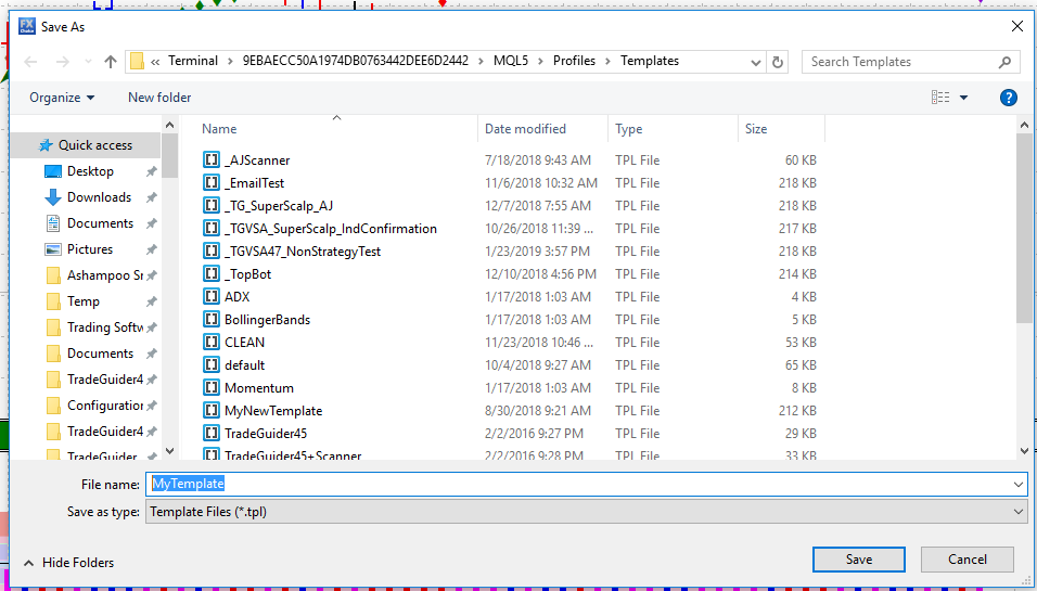 Save A Template In MT5 Support Save A Template In MT5 Support