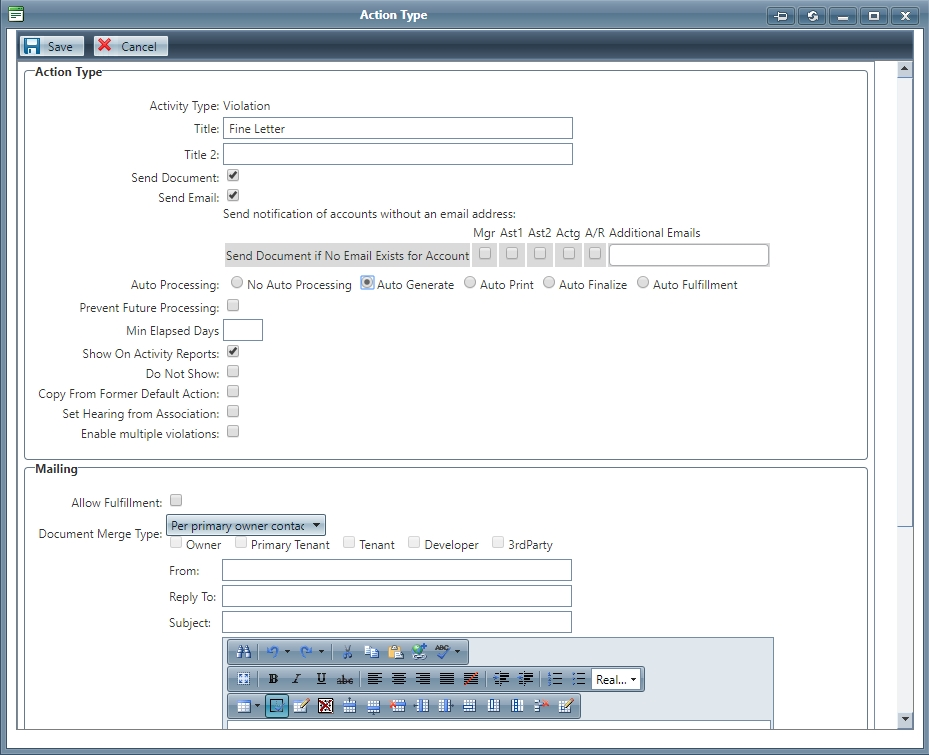 Violation Setup Overview : complete management software