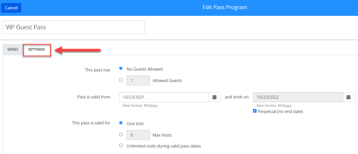Configuring Pass Ranges : ACME Product Support