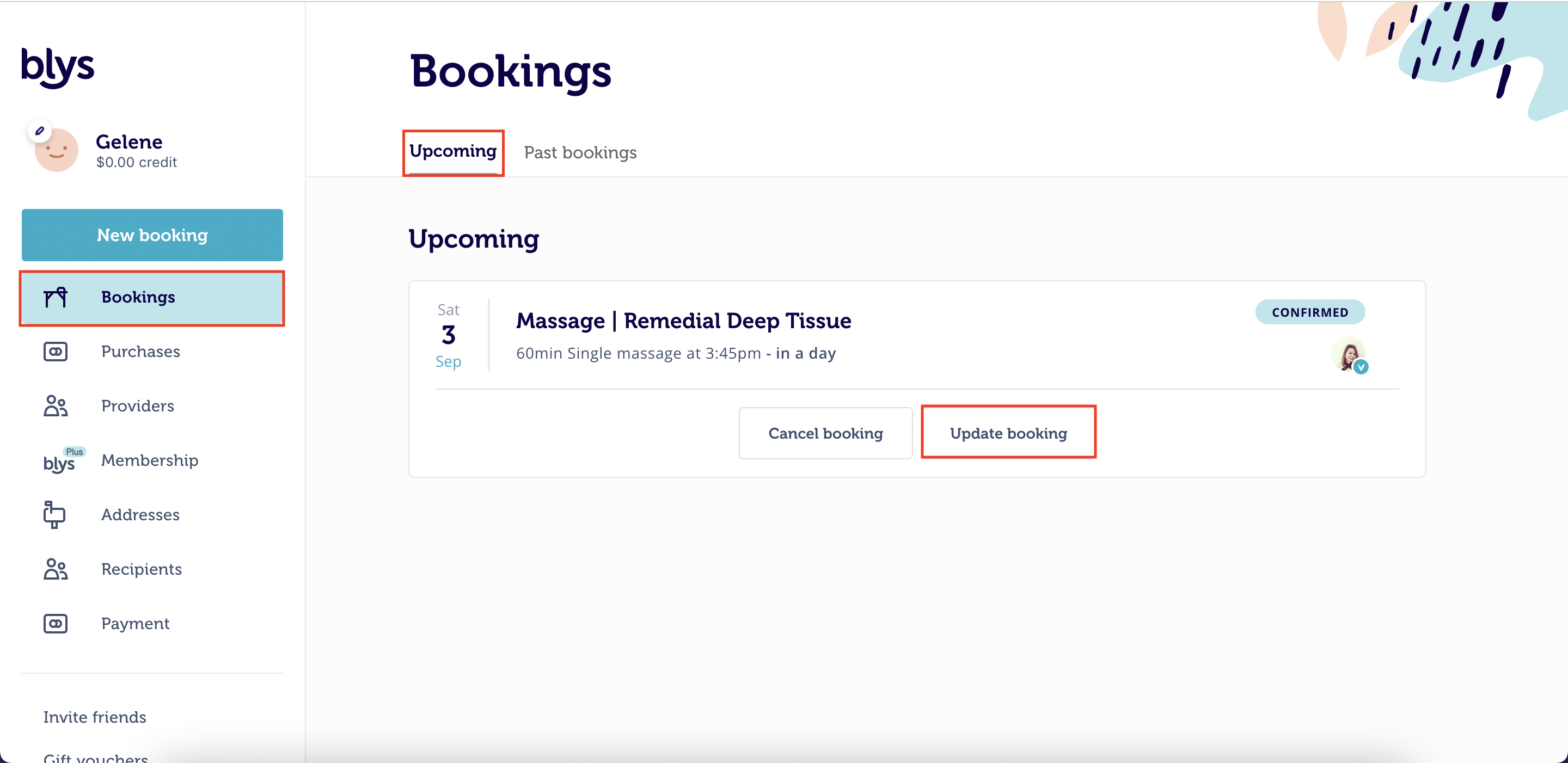 How do I modify / update my booking? : Blys