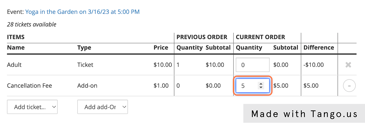 Processing Partial Refunds of Event Tickets in Backoffice : ACME ...