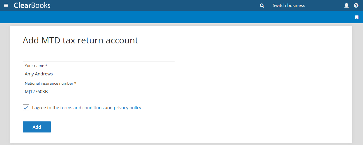 MTD Income Tax Preview and Final Declaration : Clear Books Basic Accounting